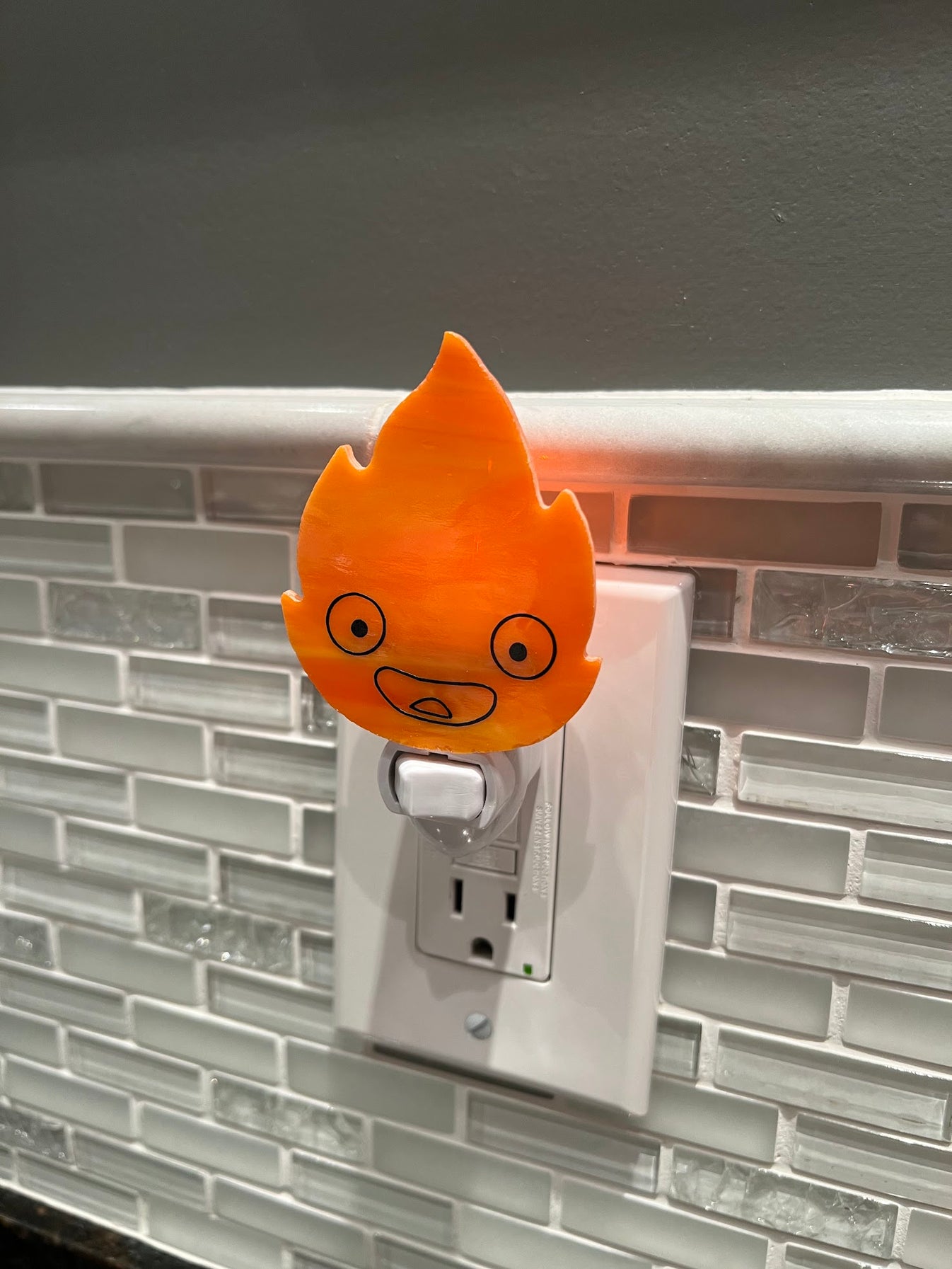 Calcifer Night Light – Kawaii Glass Co
